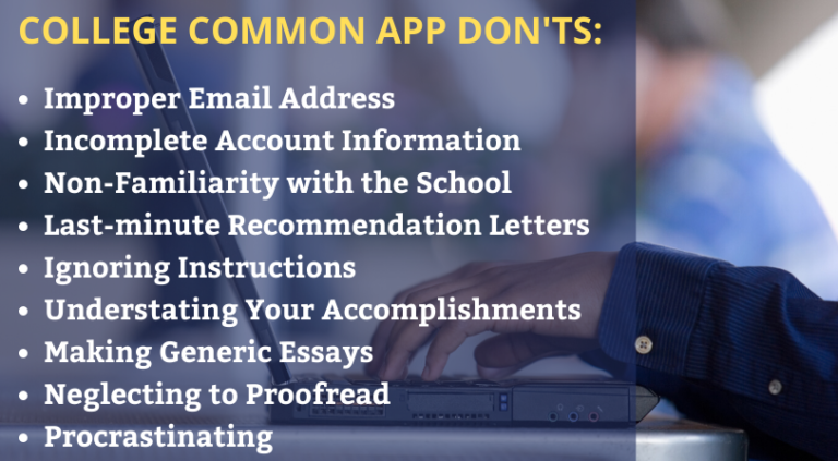 9 Mistakes to Avoid on the College Common App- Online Schools Center